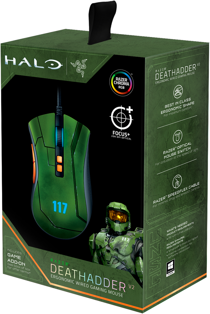 Купить Игровая мышь Razer DeathAdder V2 - HALO Infinite Ed. mouse Razer ...