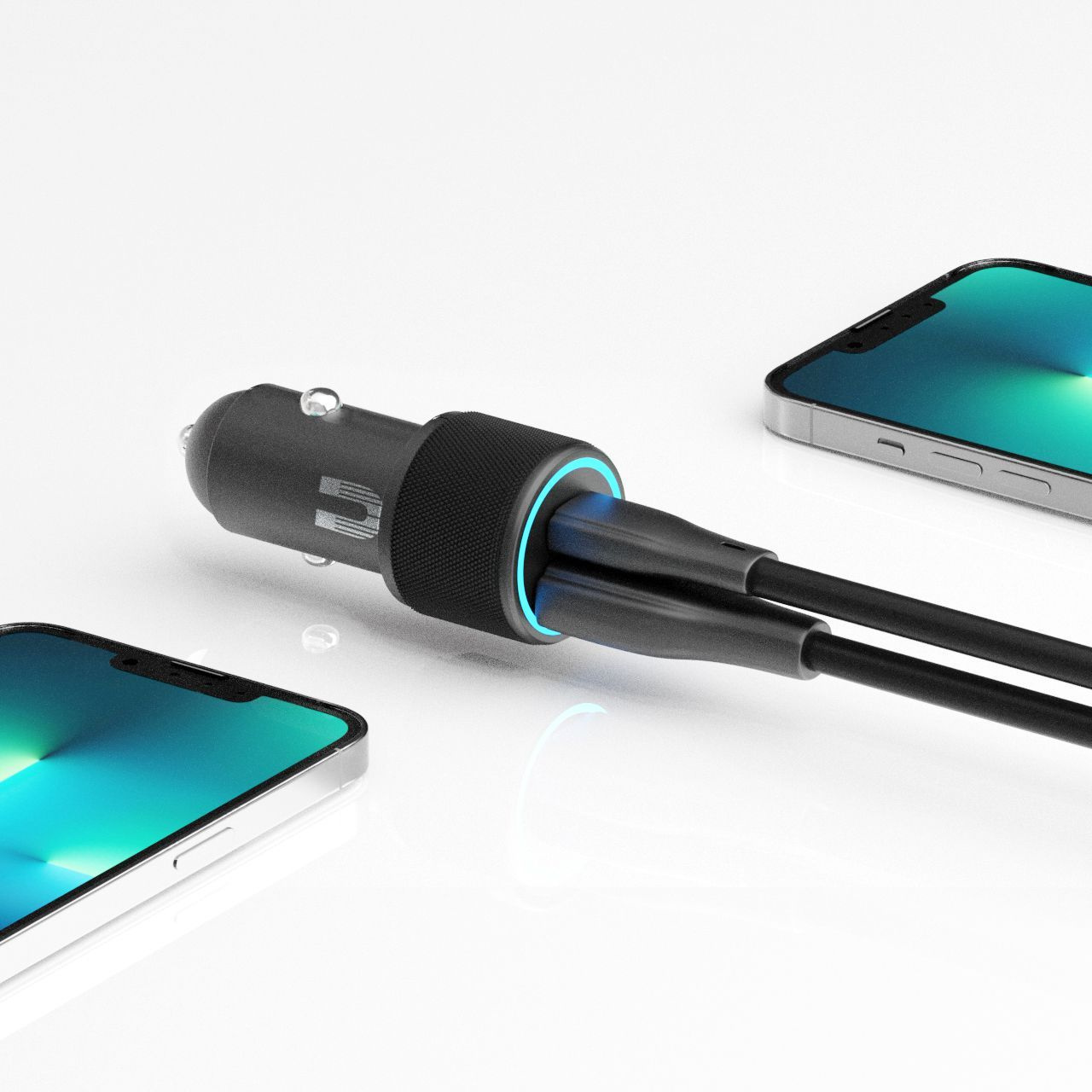 Купить Автомобильное зар./устр. Uzay 3A+1.5A (PD+QC) USB-C/USB-A ...