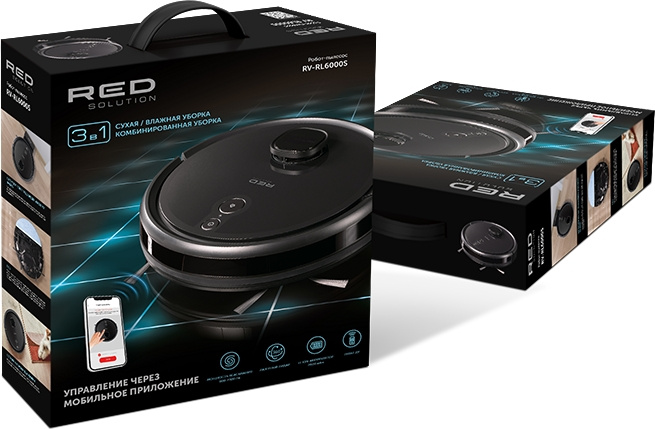 Купить Пылесос-робот Red Solution RV-RL6000S 35Вт черный/черный в интернет-магазине Неватека по ...