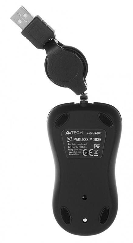 Купить Мышь A4Tech V-Track Padless N-60F темно-серый оптическая (1000dpi) USB2.0 (3but) в ...