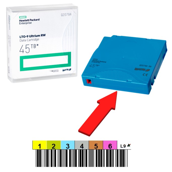 Купить Ленточный картридж HPE Ultrium LTO9 Data cartridge 45TB RW ...