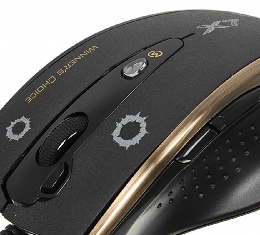Купить Мышь A4Tech V-Track F3 черный/золотистый оптическая (3000dpi ...