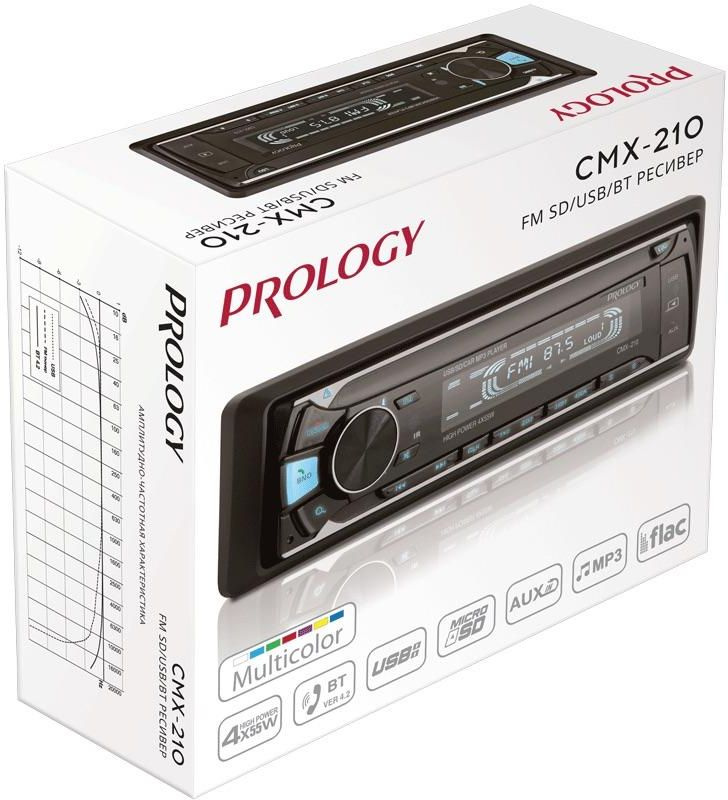 Купить Автомагнитола Prology CMX-210 1DIN 4x55Вт в интернет-магазине Неватека по выгодной цене с ...